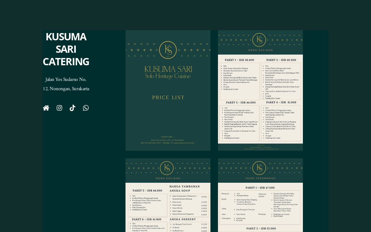 Menu Book - Kusuma Sari Catering
